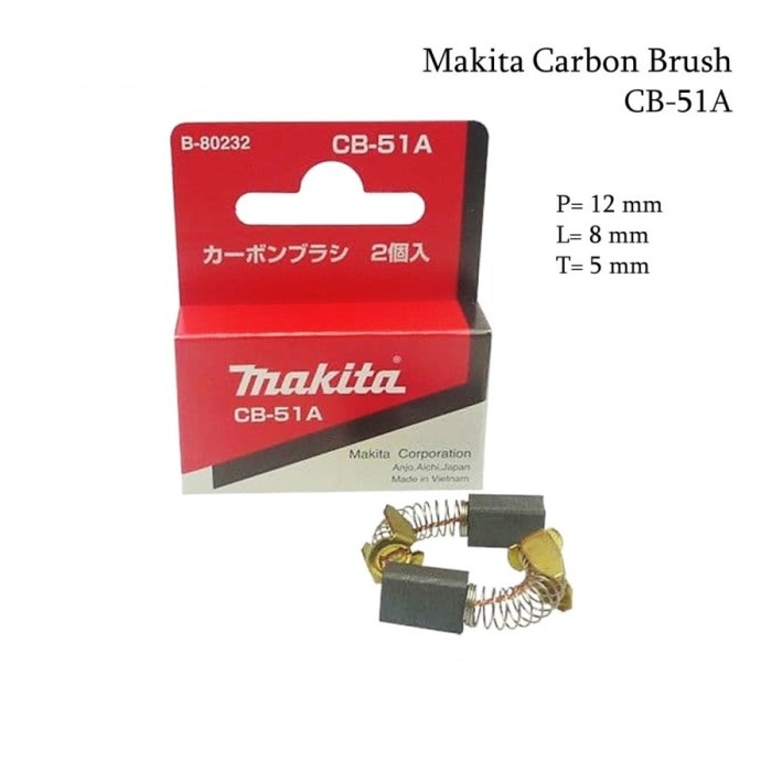 Jual Carbon Brush MAKITA CB 51 A / Arang / Spul / Sepul / Bostel / Kul | Shopee Indonesia