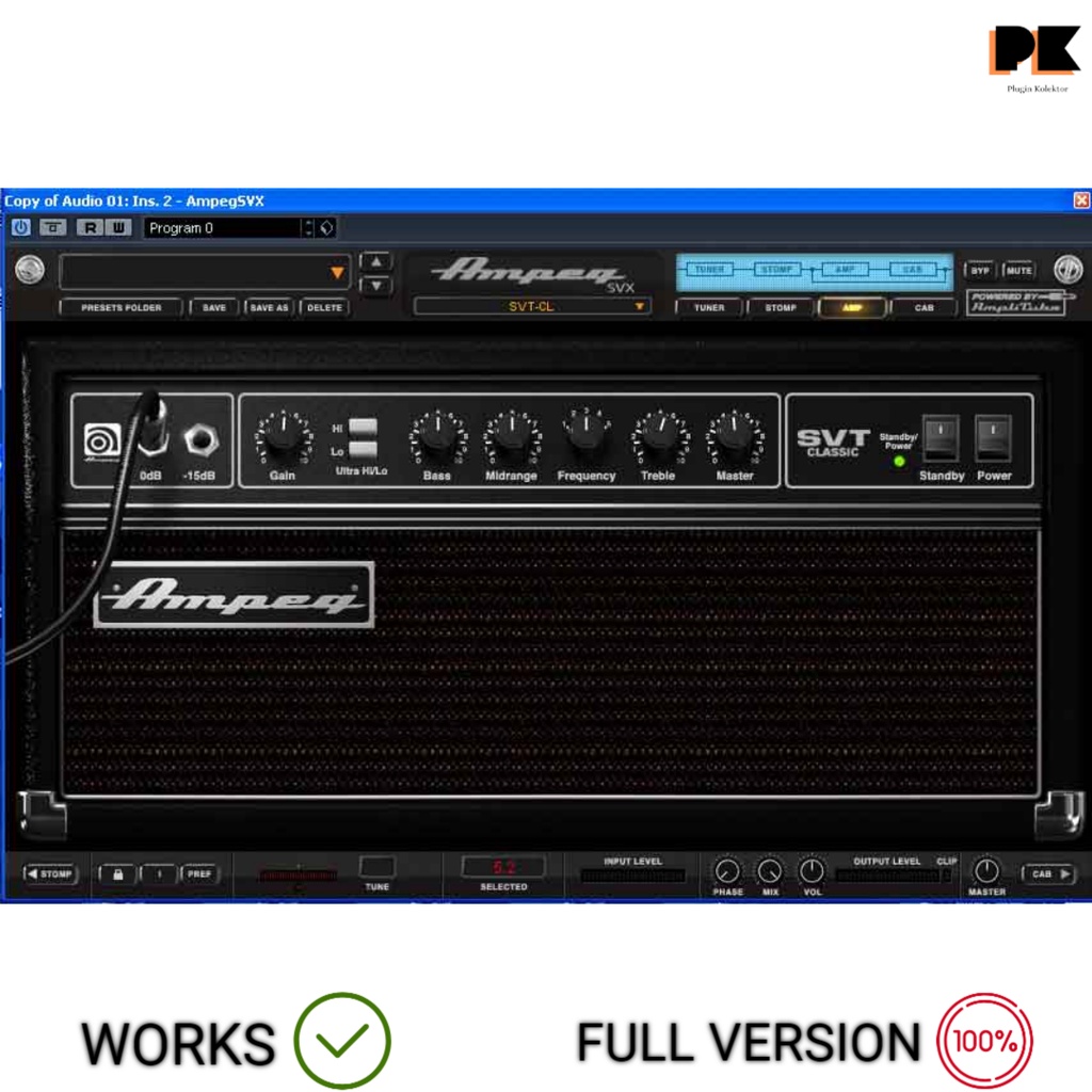 Jual IK Multimedia Ampeg SVX VST Plugin most sought-after Ampeg bass amps including SVT Classic ...