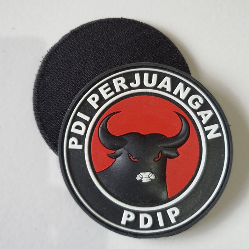 Jual patch rubber logo partai PDI perjuangan / pdip / pemilihan umum ...