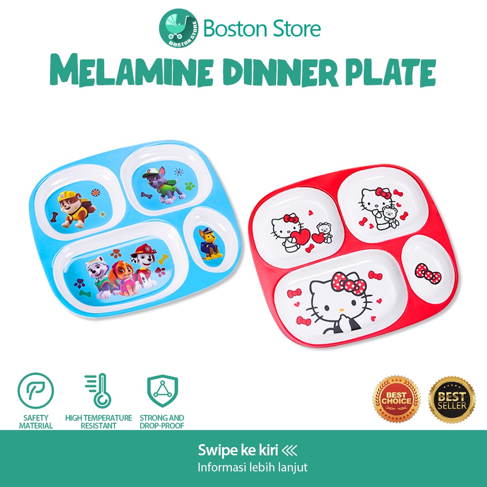 Jual Bostonstore Piring anak desain anti licin Kids bento plate piring ...