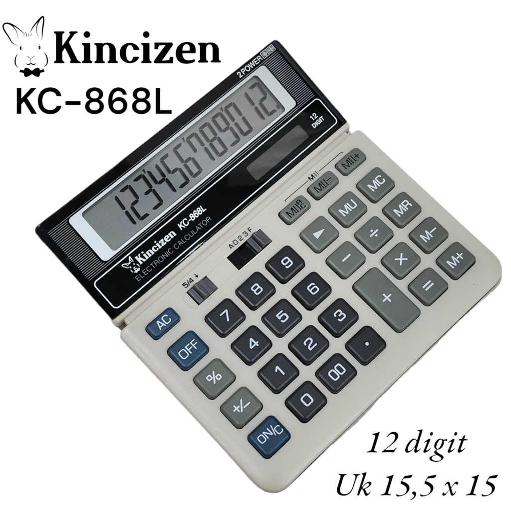 Jual KALKULATOR DAGANG KINCIZEN KC-868L SDC-868L 12 DIGIT | Shopee ...