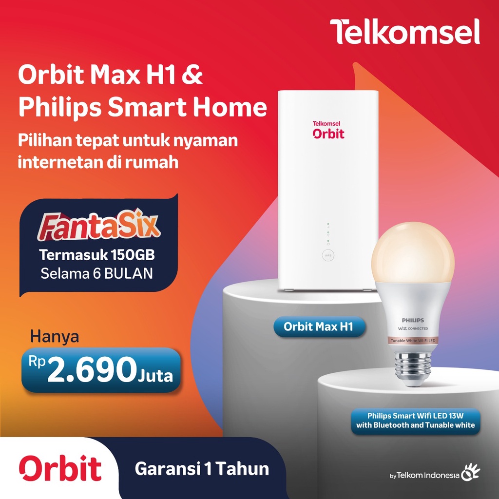 Jual MODEM ROUTER 4G HUAWEI B628 TELKOMSEL ORBIT MAX H1 WIFI LTE 150GB ...