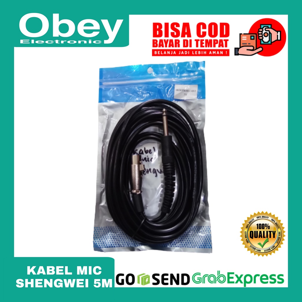 Jual Kabel Mic / Microphone 3 Pin Audio 5 Meter Full Shengwei | Shopee ...
