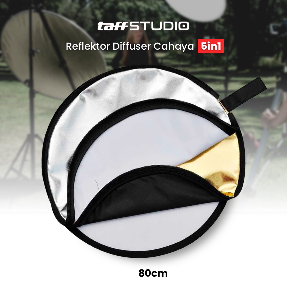 Jual Reflektor Diffuser Cahaya Foto Lipat 5in1 80cm CLRT50 Black ...
