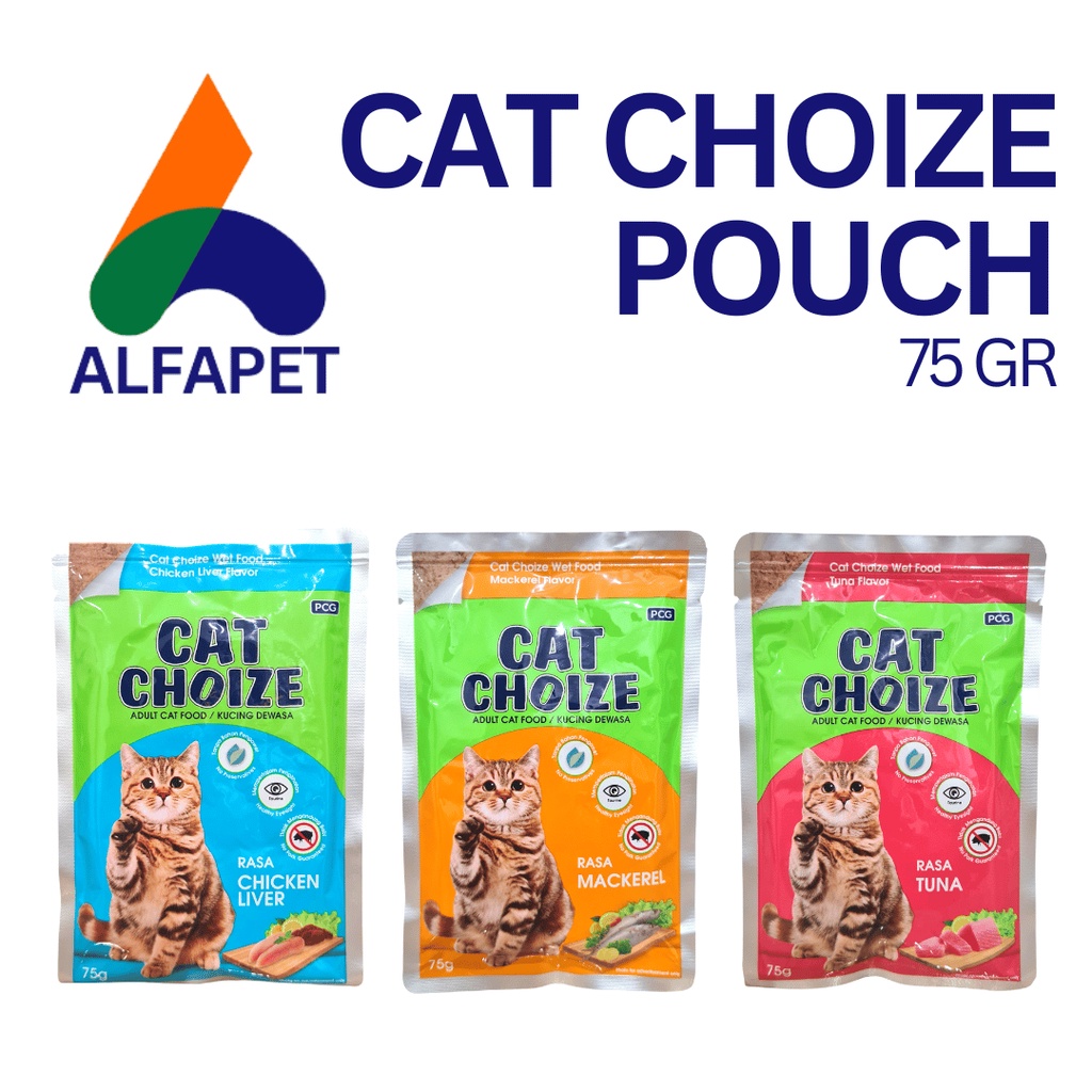 Jual Cat choize pouch 75gr wet food makanan basah kucing | Shopee Indonesia