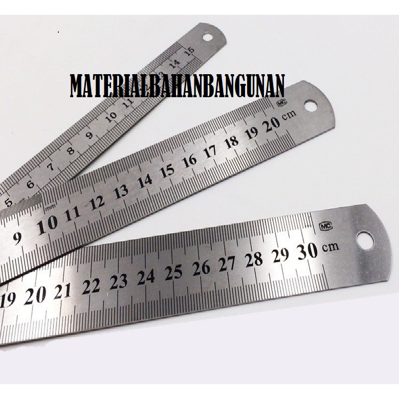 Jual Penggaris Stainless 15 Cm Alat ukur Tukang 6 inch Mistar Ruler Besi Anti karat | Shopee ...