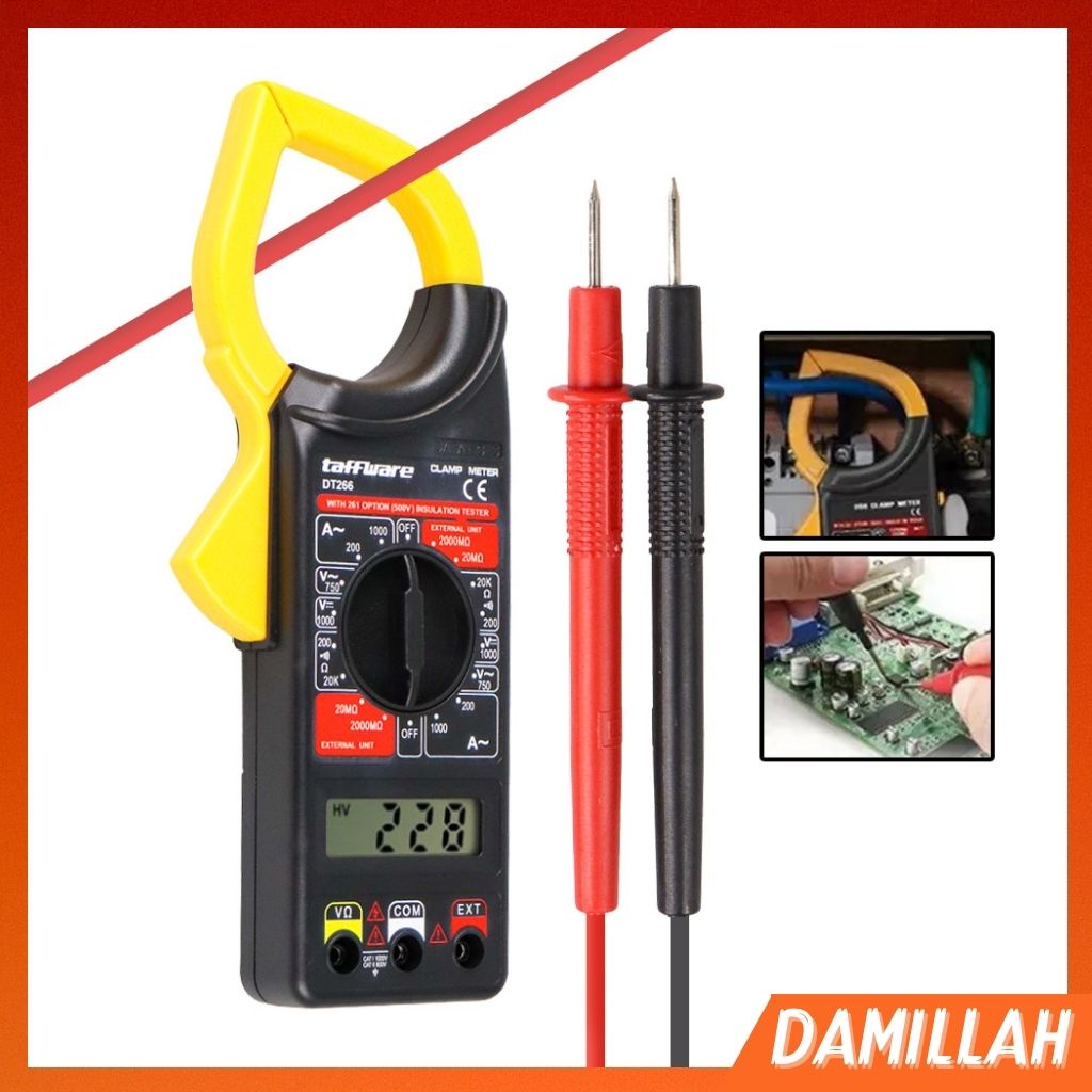 Jual Digital Clamp Meter DT266 Tang Ampere Multimeter Kabel Tester Ukur ...