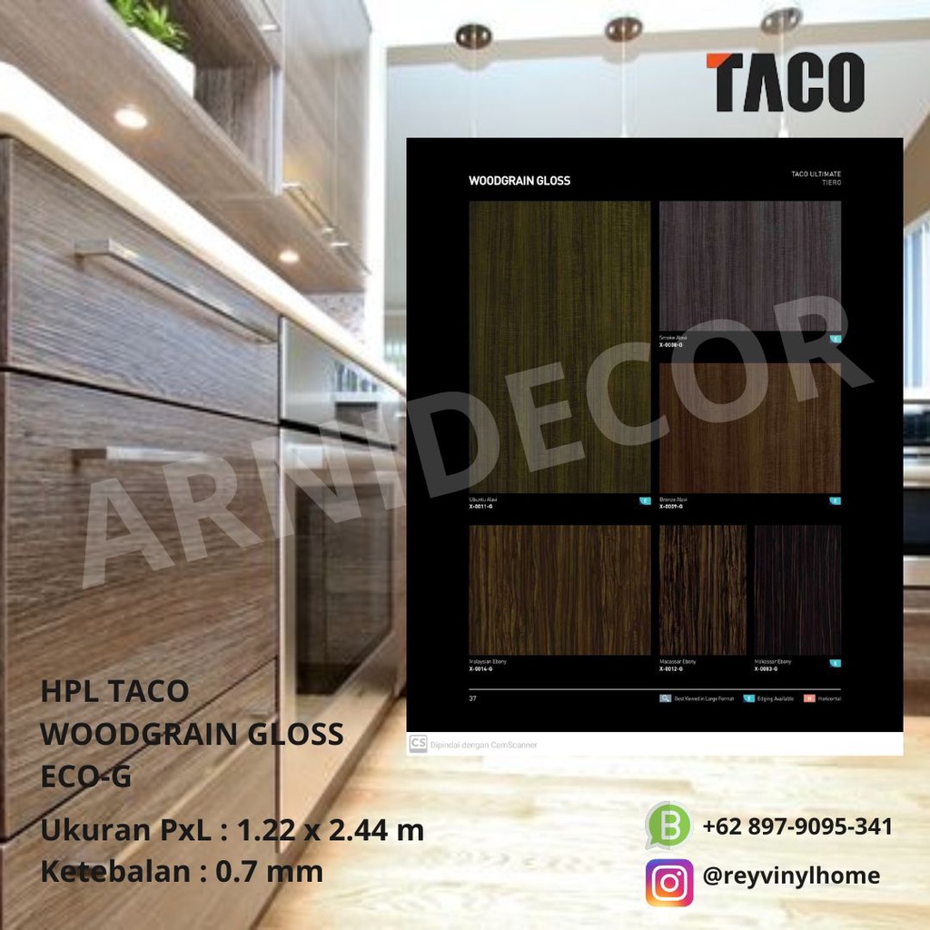 Jual hpl taco tiero woodgrain gloss | Shopee Indonesia