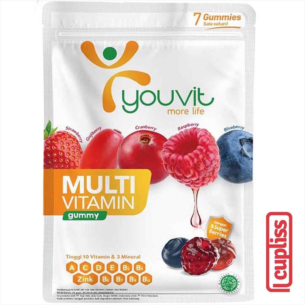 Jual YOUVIT Original Multivitamin Gummy Dewasa 7 Days Vitamin Cupliss KG | Shopee Indonesia