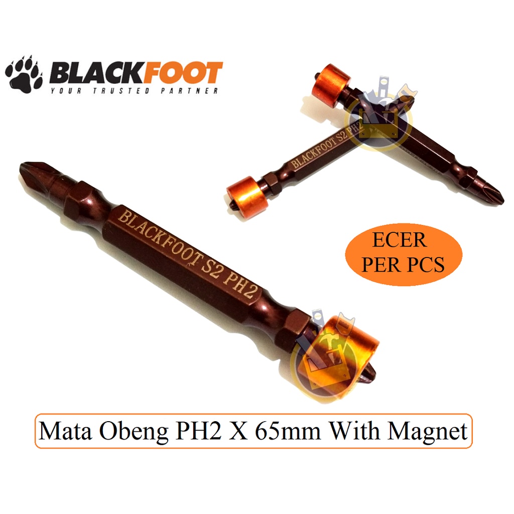 Jual BLACKFOOT MATA OBENG ANGIN MAGNET PH2 X 65MM + MAGNIT ...