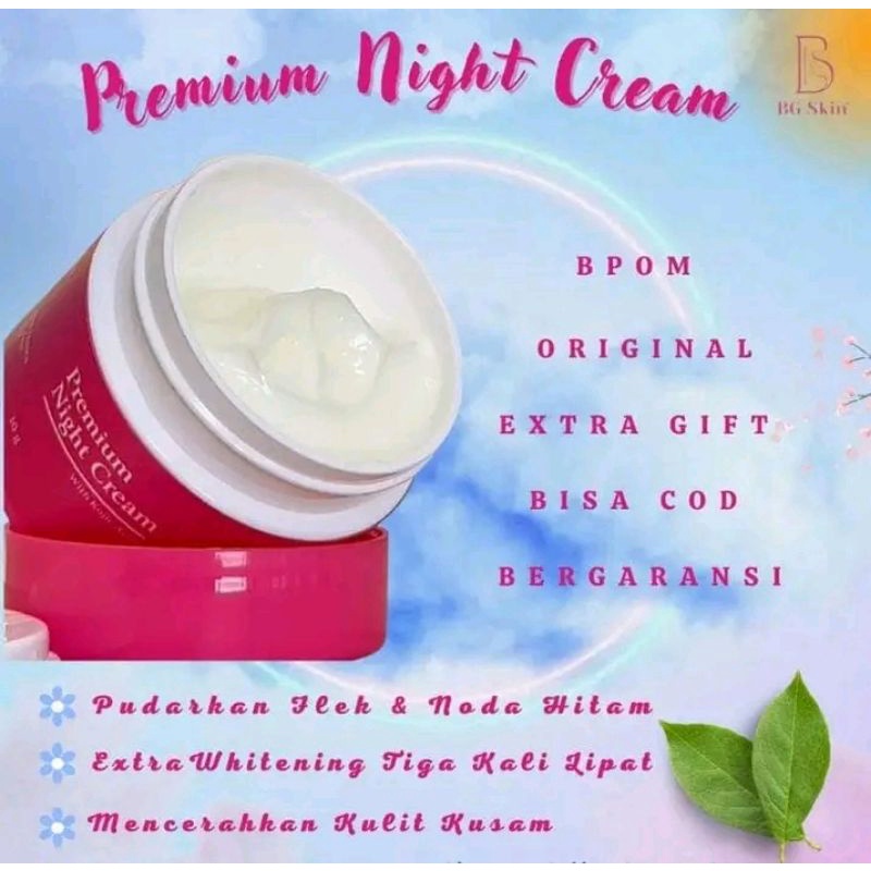 Jual Bg skin night premium/nightcream bg skin/cream malam bg skin/bg ...