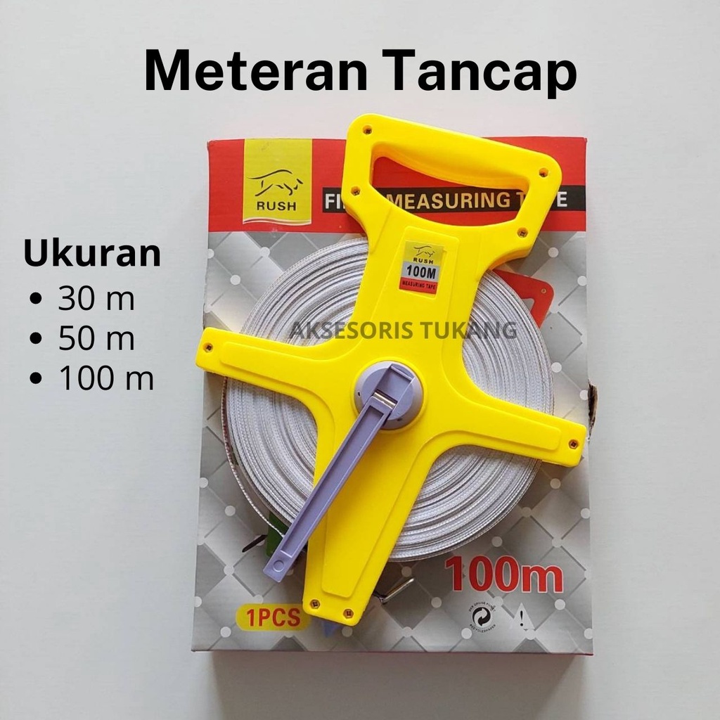 Jual Meteran Tancap 30 50 100 M Meter Fiber Rol Gulung Tanam Tanah ...
