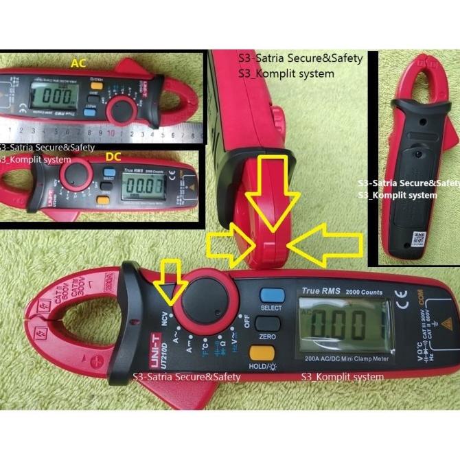 Jual RMS True UNI-T Cakep Tang Clamp Ampere UNI T UT210D AC DC UT 210D ...