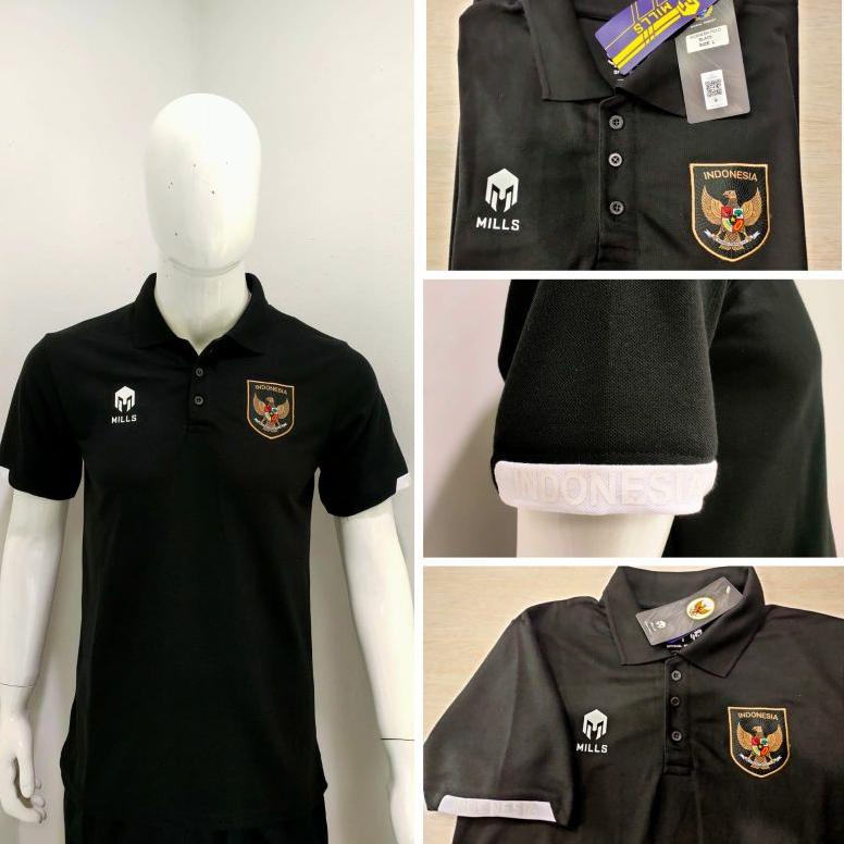 Jual MILLS Official polo shirt timnas Indonesia / Kaos kerah timnas ...