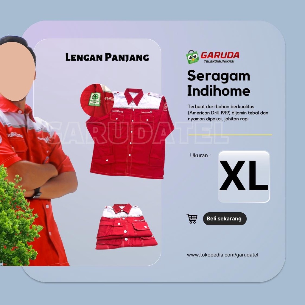 Jual Baju INDIHOME Seragam Telkom Kualitas Bagus AMERICAN DRILL AM1919 ...