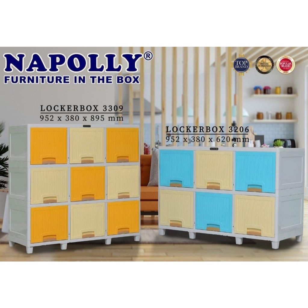 Jual Locker box 3206 / 3309 rak serbaguna meja tv lemari pakaian 6pintu ...
