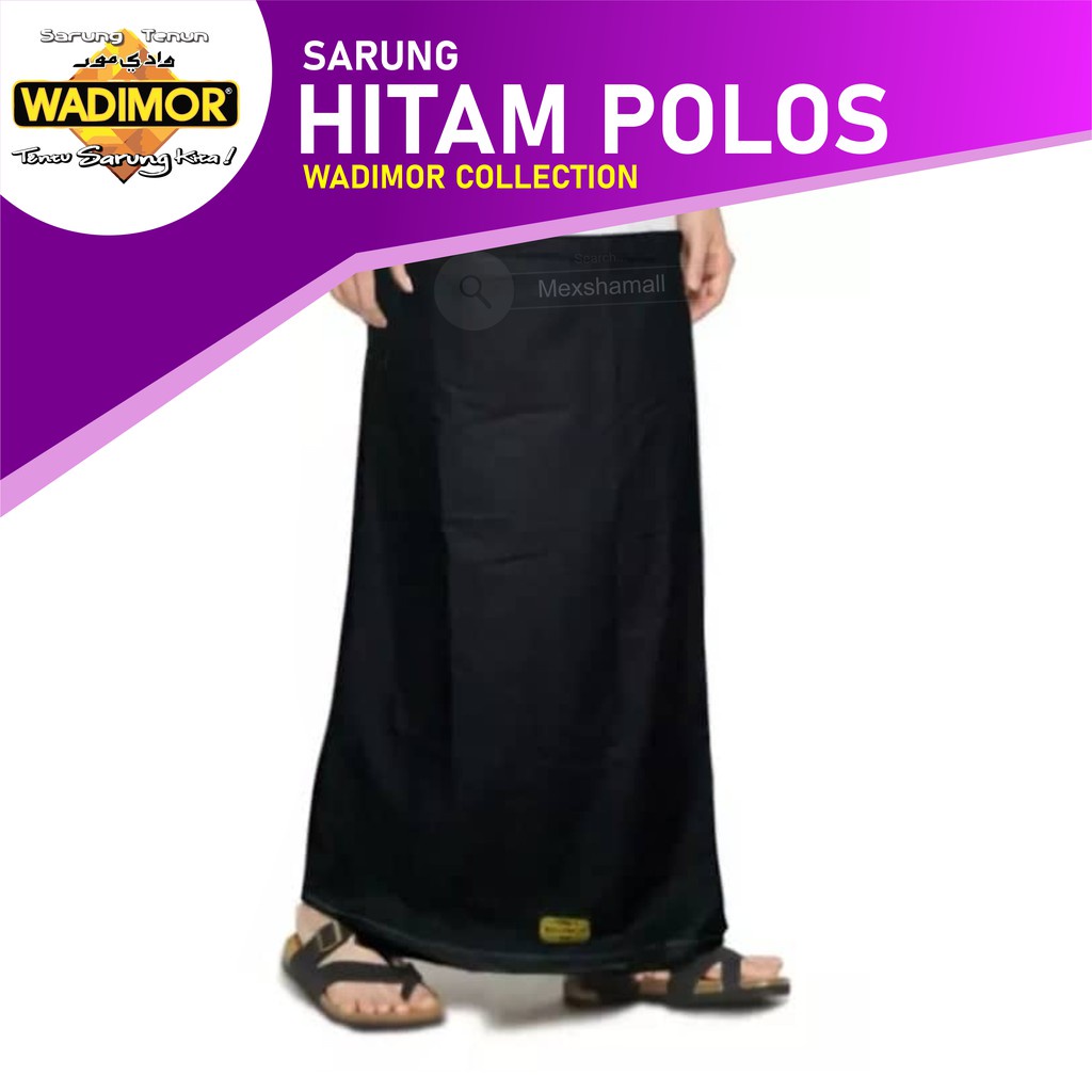Jual Sarung Wadimor Tenun Polos Hitam polos tumpal Sarung Wadimor ...