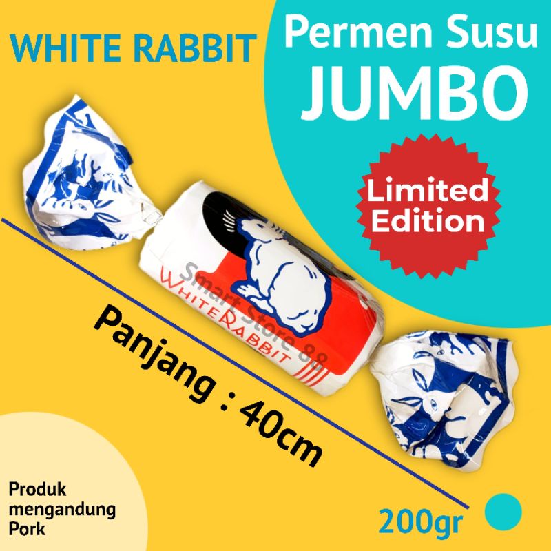 Jual WHITE RABBIT PERMEN JUMBO LIMITED EDITION 200GR | Shopee Indonesia