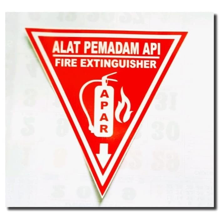 Jual FIRE EXTINGUISHER AKRILIK APAR SEGITIGA 30 X 30 CM RAMBU K3 SIGN ...