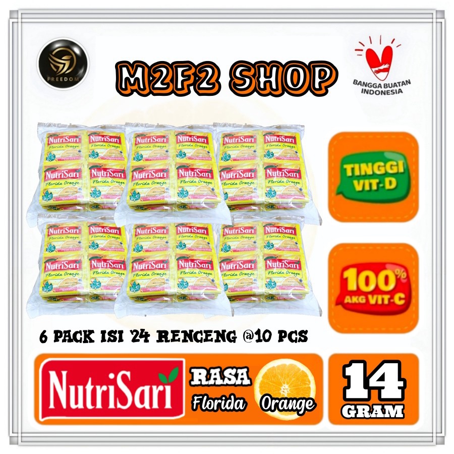 Jual NutriSari Minuman Serbuk Florida Orange Sachet - 14 gr (Kemasan 6 ...