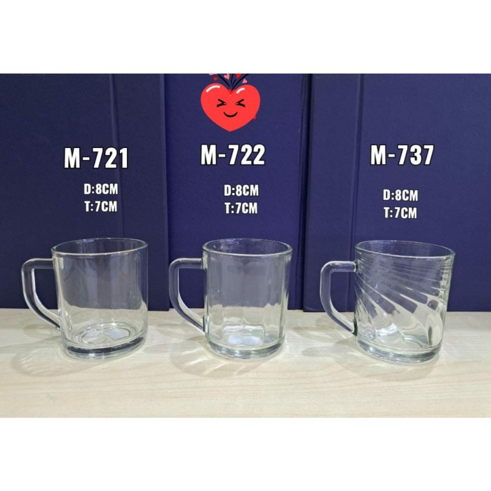 Jual NEW MODEL ! Gelas Beling Kaca Kopi Teh Mug Coffee Tebal Gagang xz ...