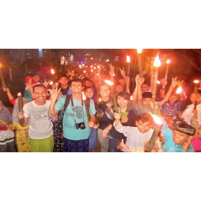 Jual obor bambu lengkap dengan sumbu nya untuk pawey dll | Shopee Indonesia