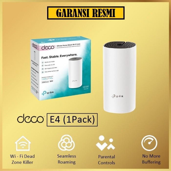 Jual TP-LINK Deco E4 AC 1200 1Pack Whole Home Mesh WiFi System Tplink 1 ...