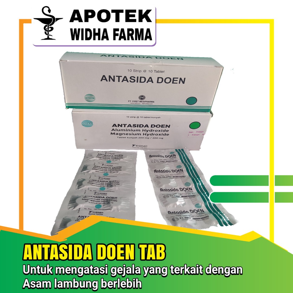 Jual ANTASIDA Doen Strip Triman FM First Medipharma Isi 10 Tablet ...