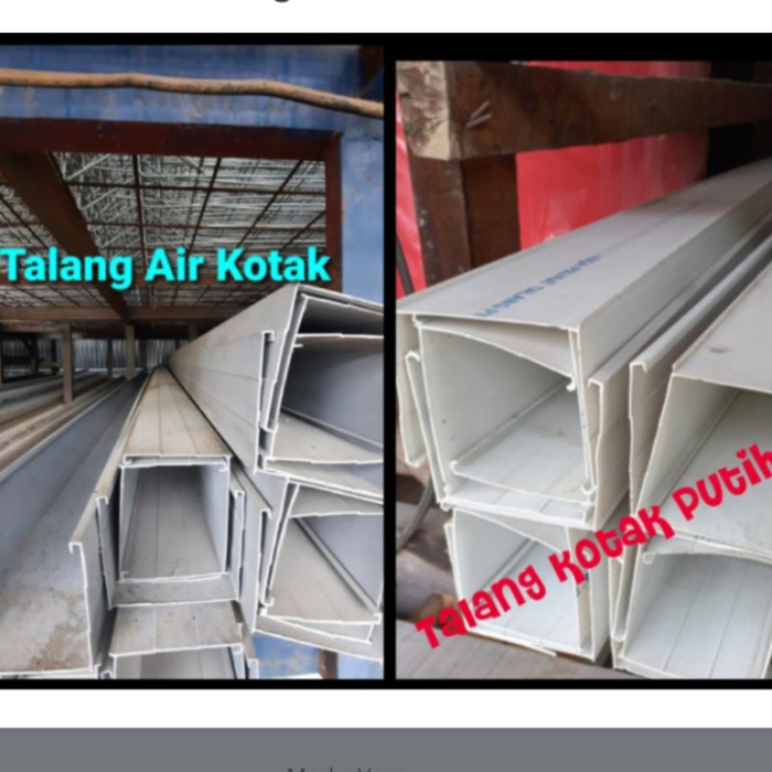 Jual yang dicari] Talang air PVC kotak 4" inch Vega Prima Putih Maspion ...
