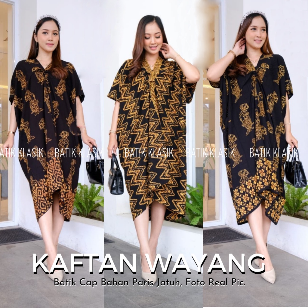 Jual WAYANG - Dress Batik Model Kaftan (Ori Batik Klasik Solo) BEST ...