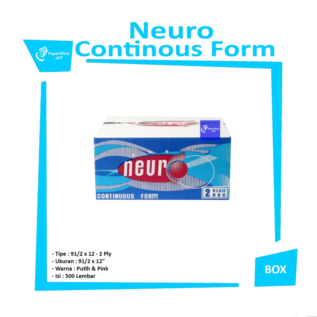 Jual NEURO - Continous Form 2 Ply 9 1/2 x 12 ( A4 Neuro ) NCR - Box ...