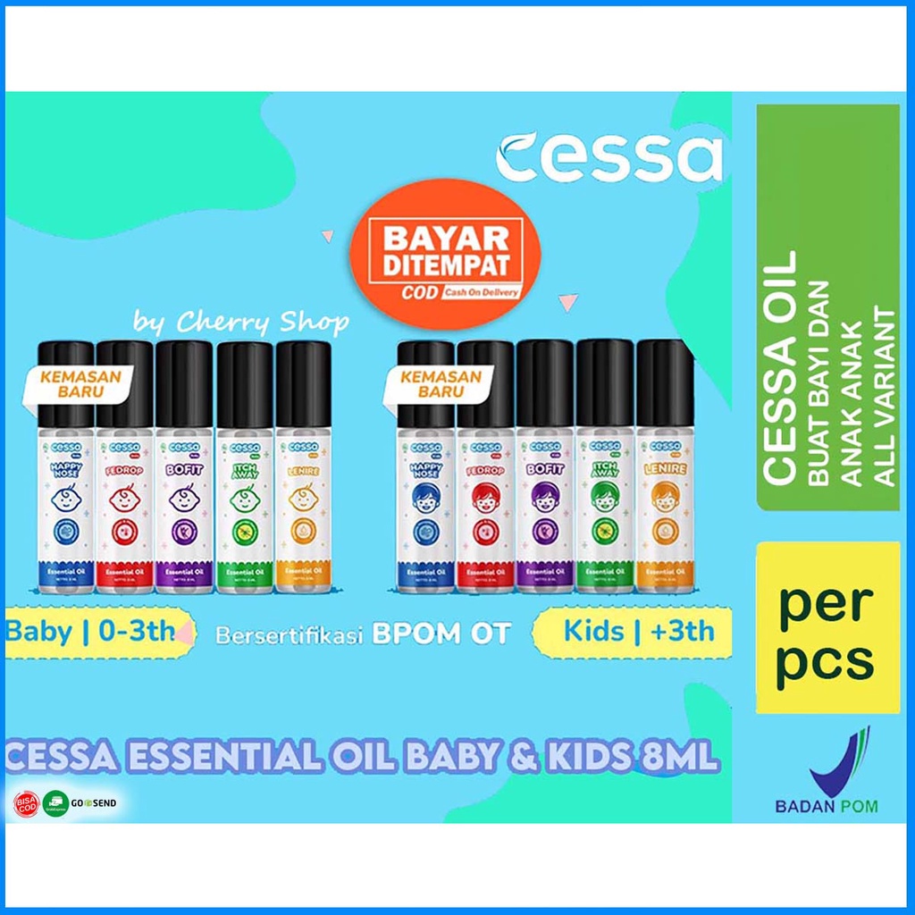 Jual [BABY & KIDS OIL | 10 VARIANT | 8ML | BPOM] Cessa baby oil cessa kids ( 0-2 Tahun ) FEVER ...