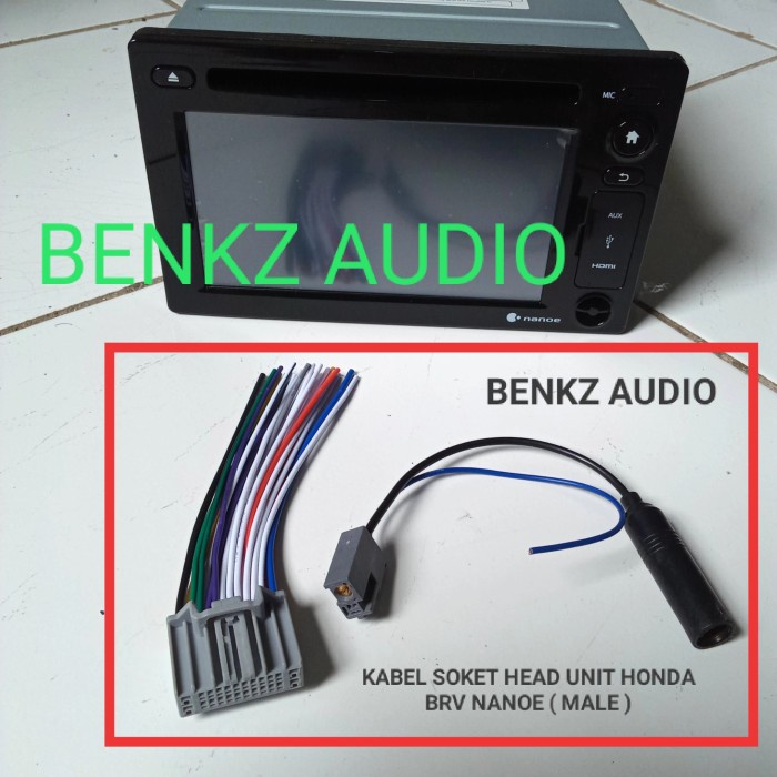 Jual Kabel soket head unit tape mobil honda BRV panasonic nanoe male ...