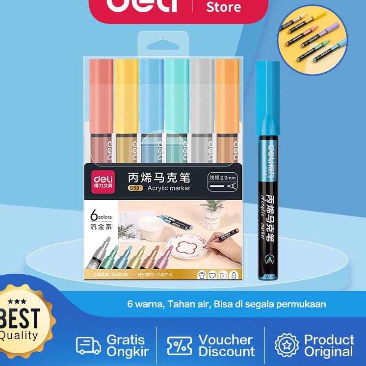 Jual kodex4X8j Deli Acrylic Marker / Spidol Akrilik Papan Tulis / Kaca ...