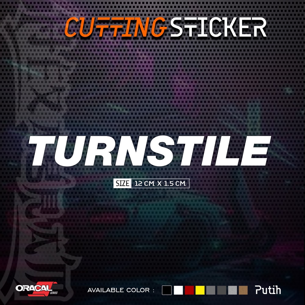 Jual Cutting Sticker TURNSTILE Band | Stiker Cutting Tulisan Band ...