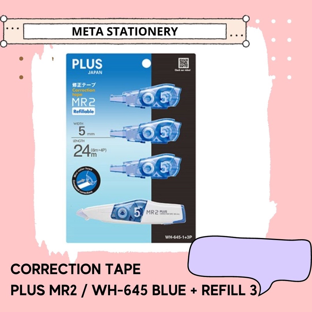 Jual Correction Tape / Tipex Plus MR2 + 3 Refill ( WH-645 ) | Shopee ...