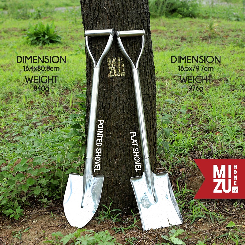 Jual MIZU SHABERU Sekop Tanah FULL Stainless Steel Shovel Taman Kebun ...