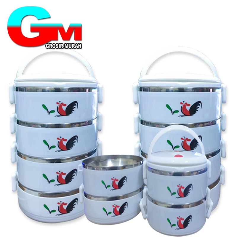 Jual RANTANG STAINLESS 4 SUSUN / RANTANG 4 SUSUN KARAKTER / RANTANG ...