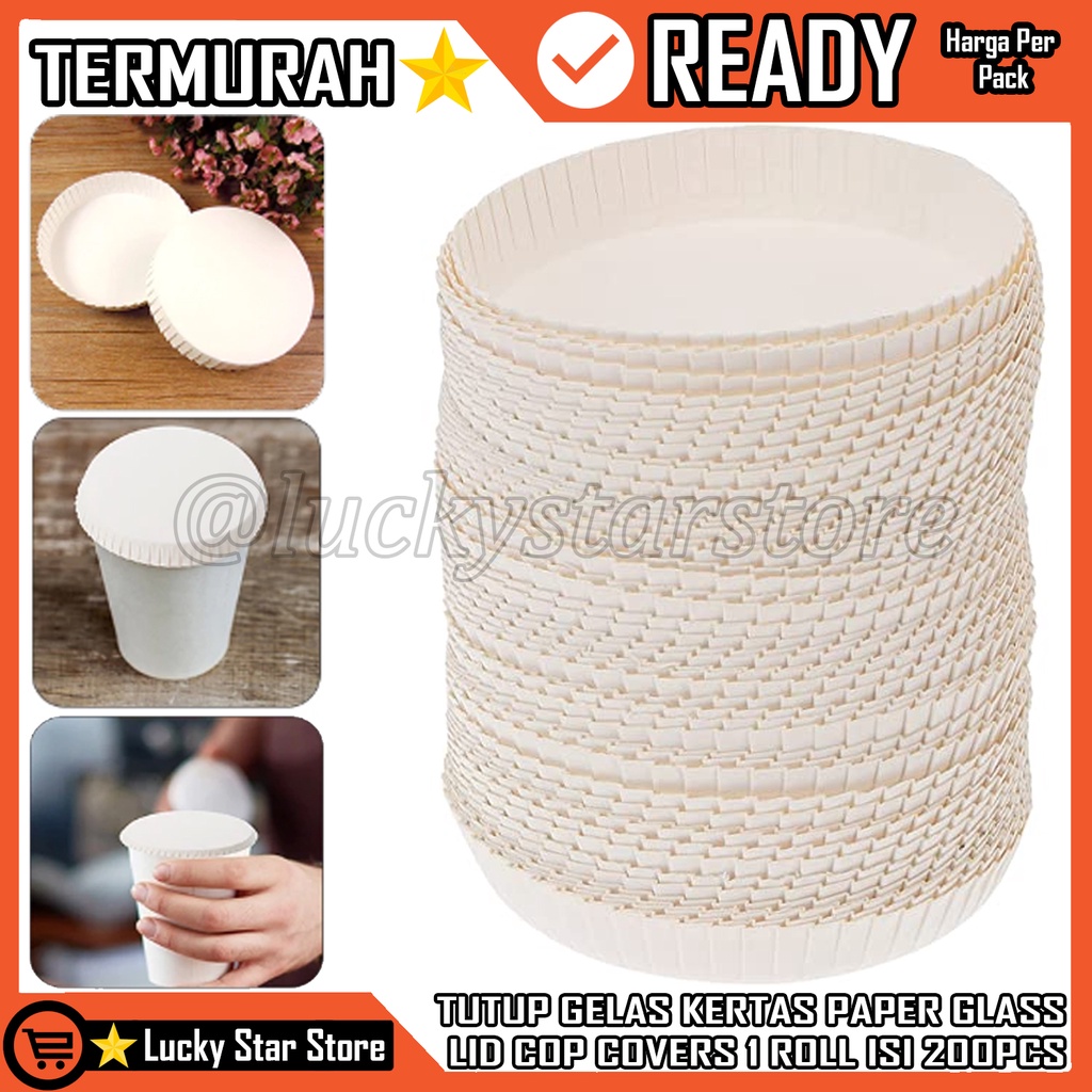 Jual TUTUP GELAS KERTAS PAPER GLASS LID COVERS 1 ROLL ROL 1 PACK PAK ...