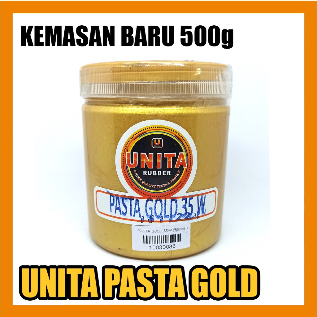Jual Tinta Pasta Sablon Kaos Rubber Gold Unimate 500g | Shopee Indonesia