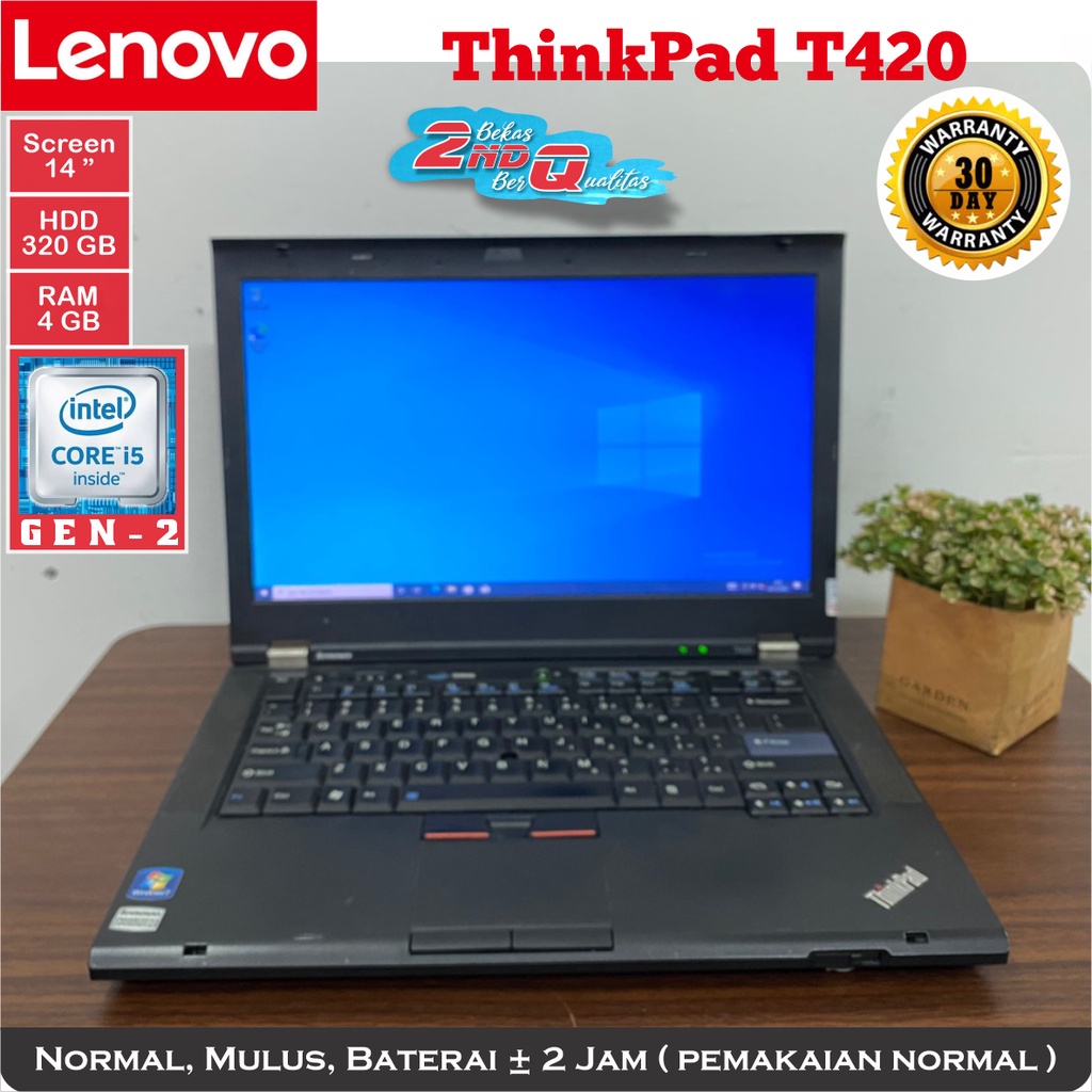 Jual Laptop Notebook Lenovo Thinkpad T420 Core I5 Gen 2 Memori 4GB HDD 320GB - Mulus - Normal ...