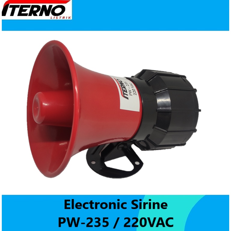 Jual Electronic Sirine Sirene PW-235 220VAC Buzzer Alarm Iterno ...