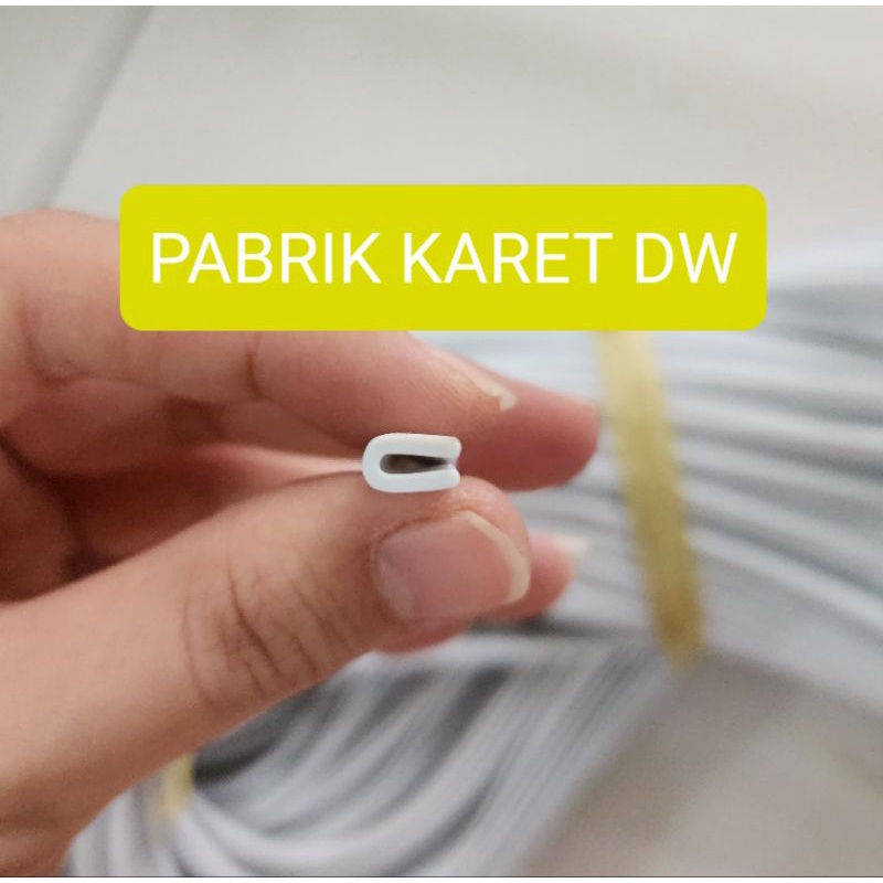 Jual KARET LIST U JEPIT LEBAR 7mm / KATET LIST HELM LEBAR 7 MM untuk ...