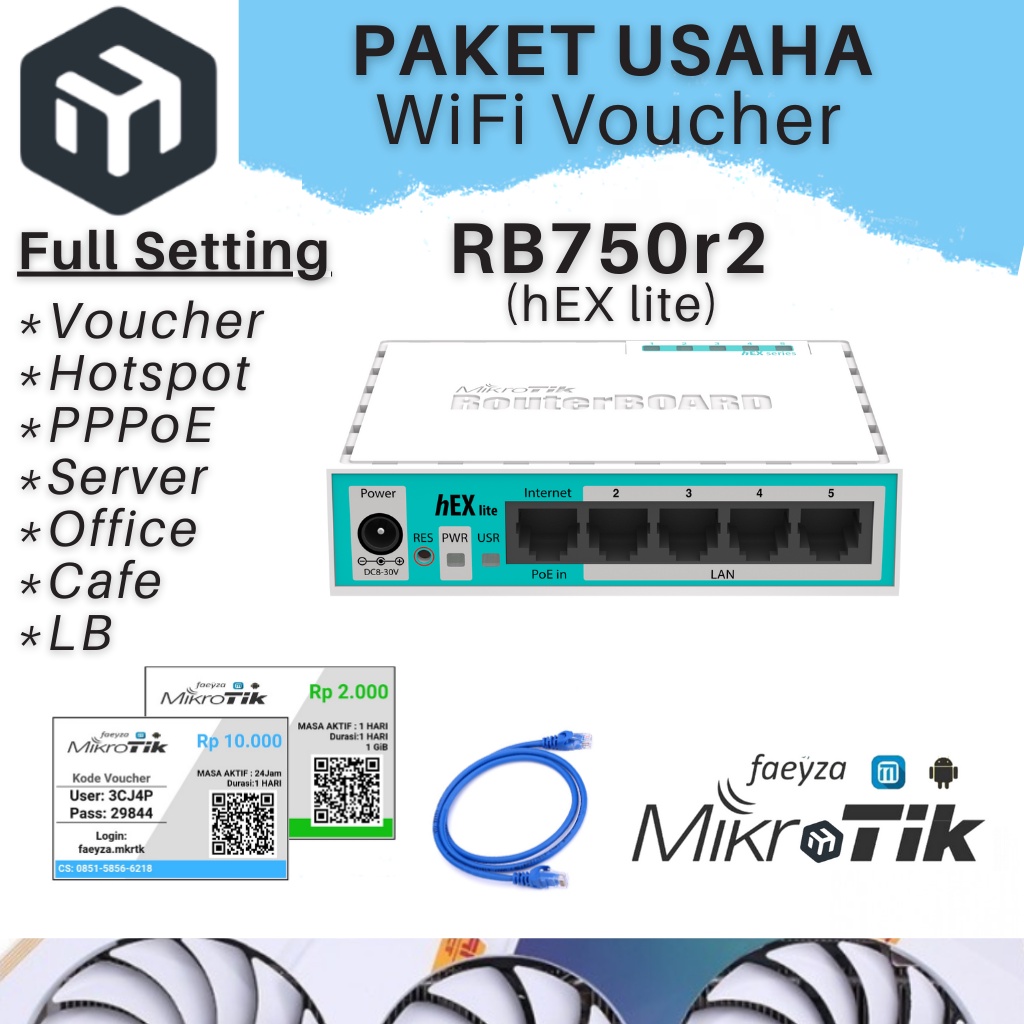 Jual MikroTik RB750r2 Hex-lite Full Setting Hotspot Voucher PPPoE Server Rt Rw Net | Shopee ...