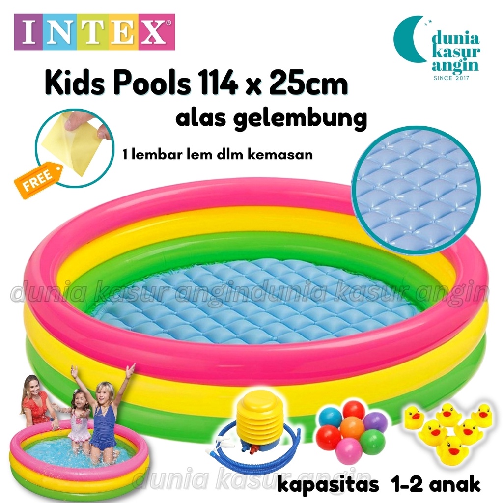 Jual DuniaKasurAngin - Intex Kolam Renang Pelangi Jumbo [114 x 25 cm ...