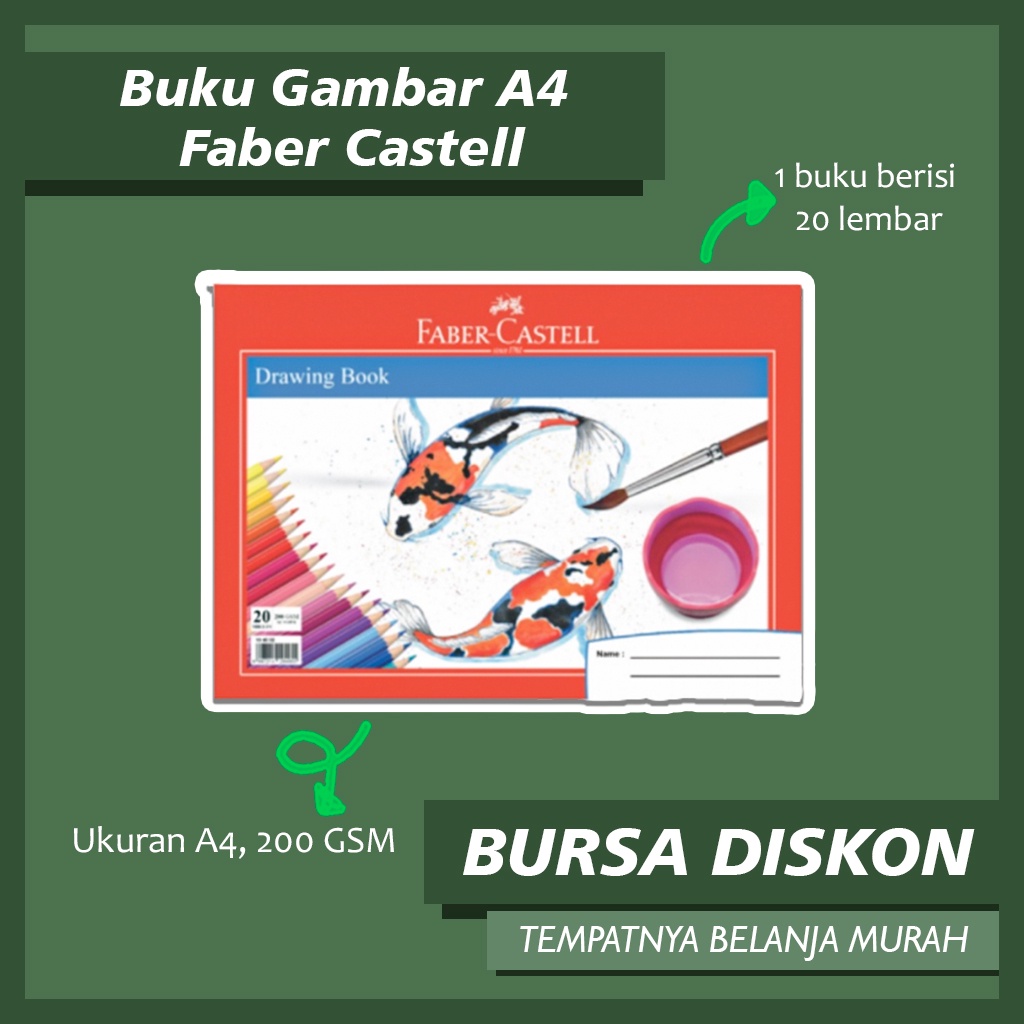 Jual Buku Gambar A4 Faber Castell Drawing Book Kertas Bergambar ...