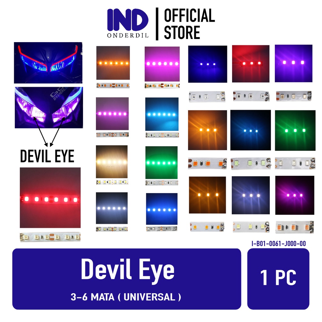 Jual Lampu Variasi Alis Demon-Devil Eyes-Eye 3 6 Mata-LED-Titik Terang ...