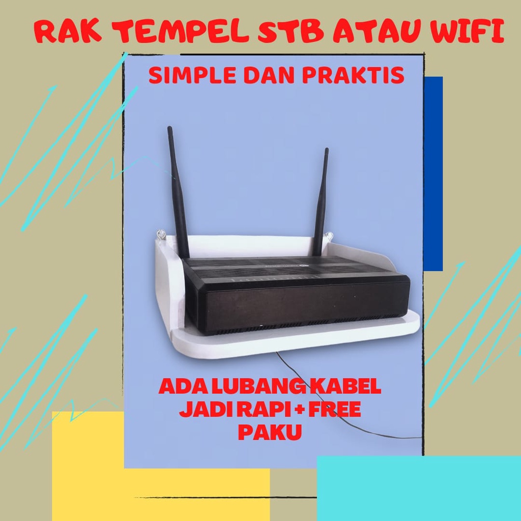 Jual Rak tempel /tempat set top box / stb/ wifi modem Solid dengan cat ...