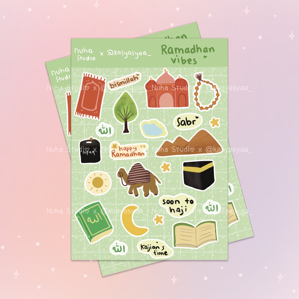 Jual Sticker by kasyasyaa_ | Ramadhan Vibes Sajadah Masjid Bismillah ...