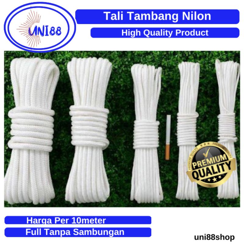 Jual Tali Tambang Kecil 3mm 4mm 5mm Tali Nilon Nylon Kecil Rope Kepang ...